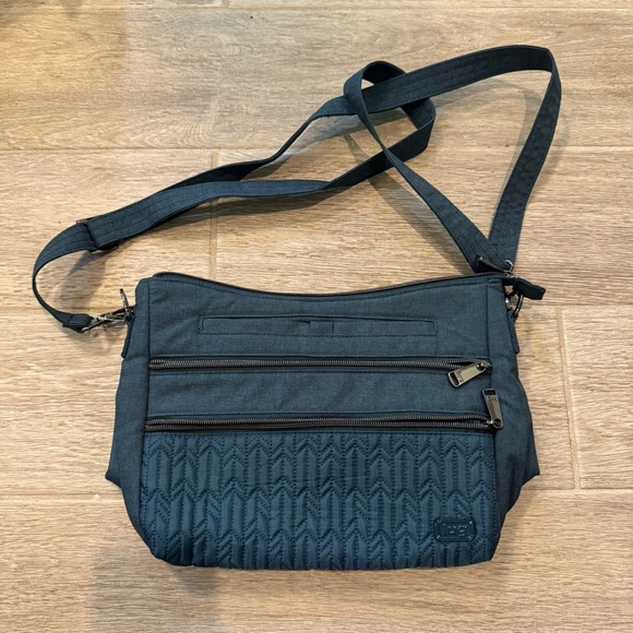 lug | Bags | Lug Slider Blue Crossbody Bag With Zipper Details | Poshmark